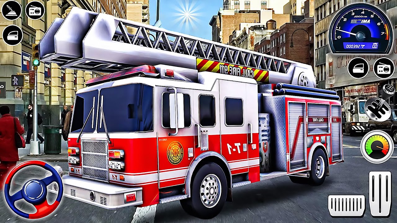City Fire Truck Driving Simulator - Rescue Firefighter Game 3D ...