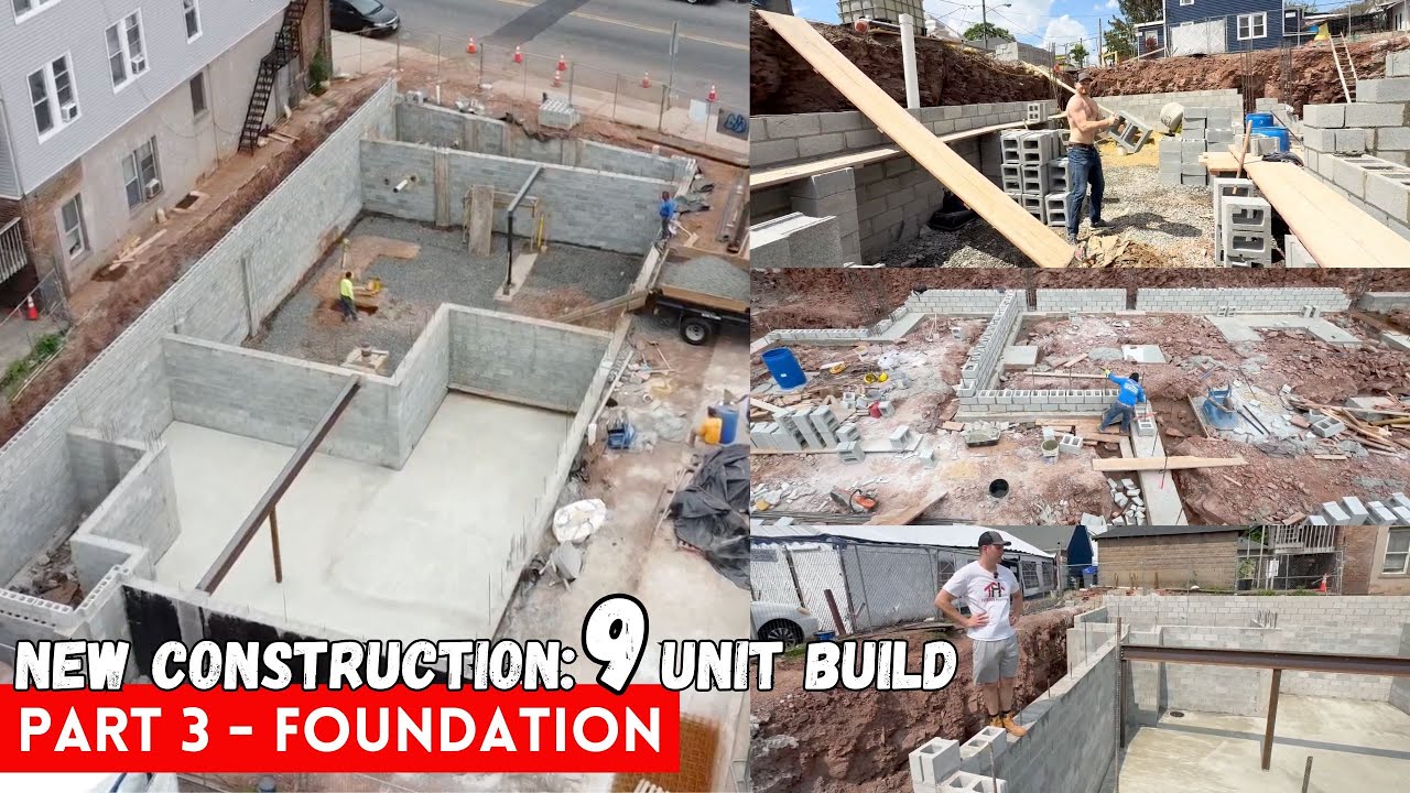 Building a 9 unit apartment building - Episode 3 the foundation ...