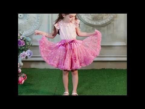 0-10 yearold girl star tutu pettiskirts 35 colors girl princess dress