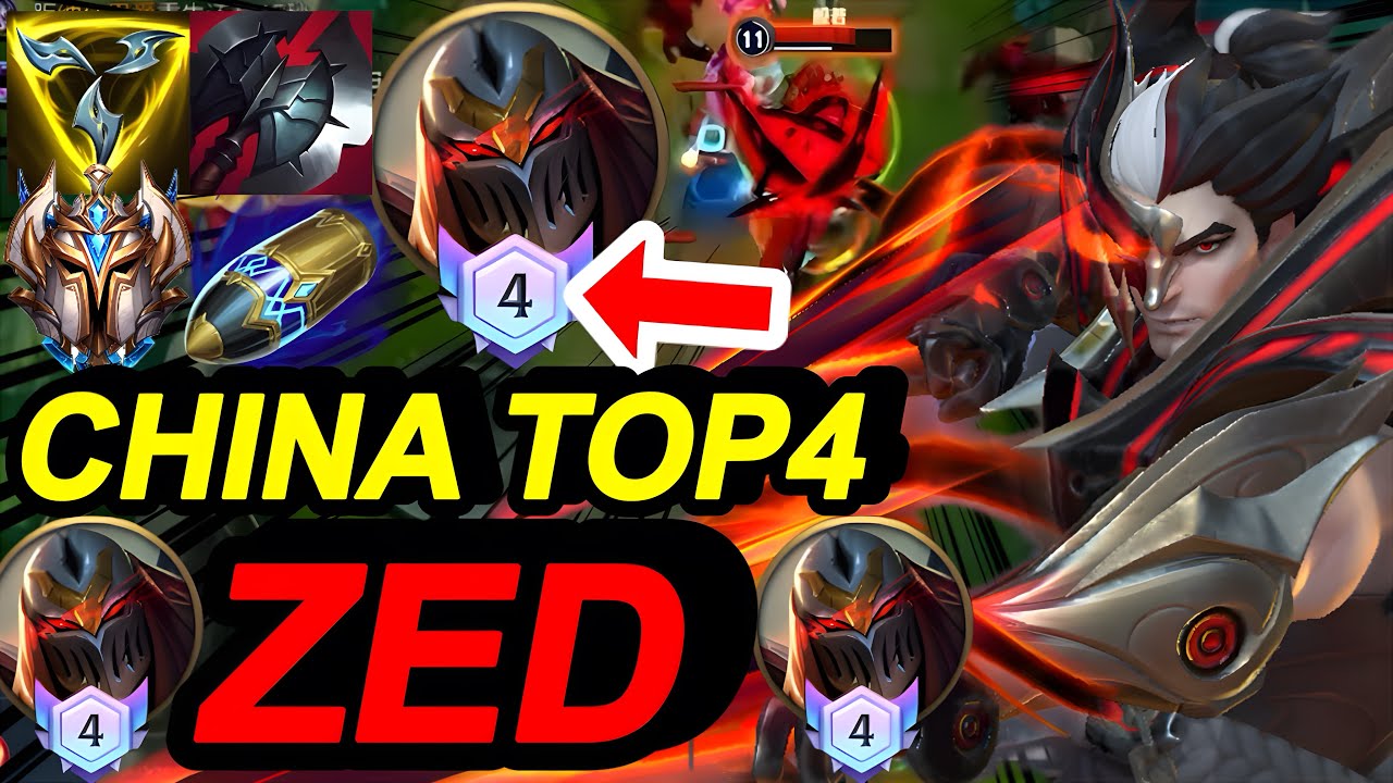 Wild Rift China Top4 Zed Jungle - Challenger Rank Gameplay - Build Rune ...