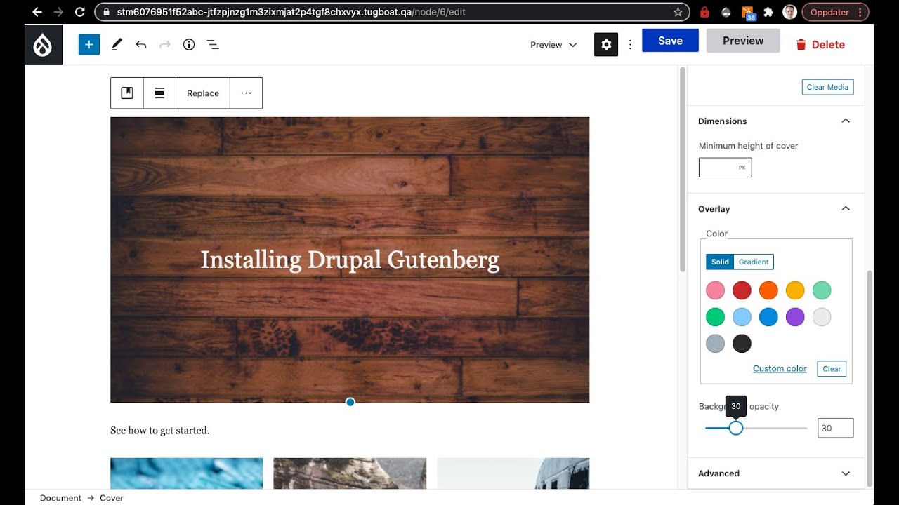 Installing Drupal Gutenberg - YouTube