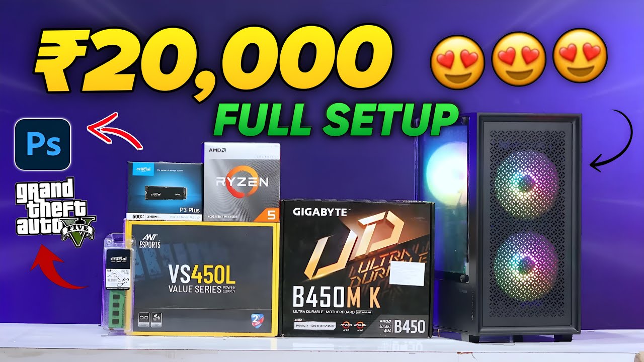 Amazon best gaming pc build under ₹20,000 | gaming pc under 20k ...