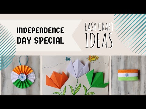 INDEPENDENCE DAY CRAFT IDEAS | Super Easy Tricolor Paper Craft | Batch ...