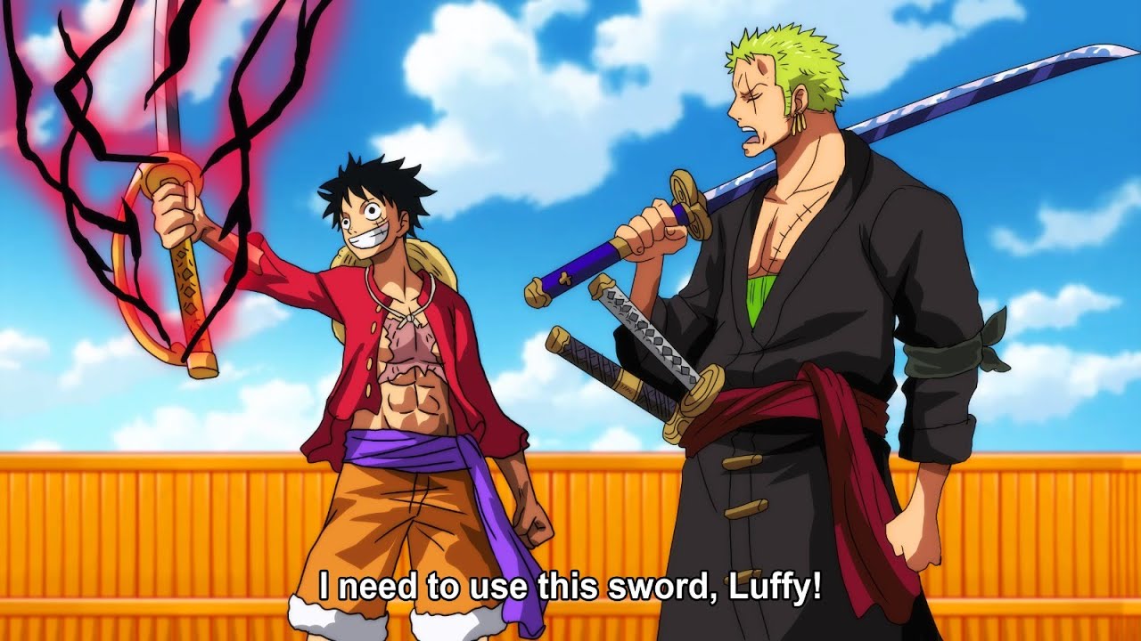 Luffy Gets Roger's Sword and Doesn't Let Zoro Use It - One Piece - YouTube