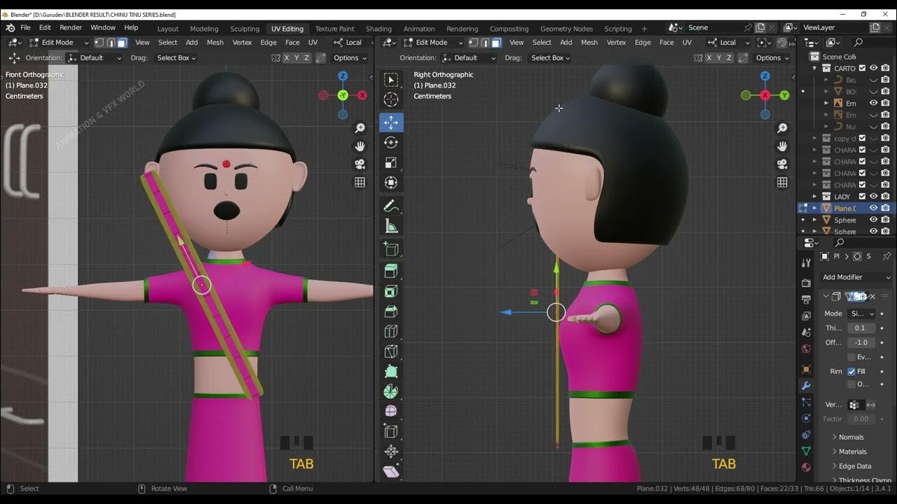 CLASS - 35 || DUPATTA MODELING || BLENDER || #3d #blendertutorial #animation - YouTube