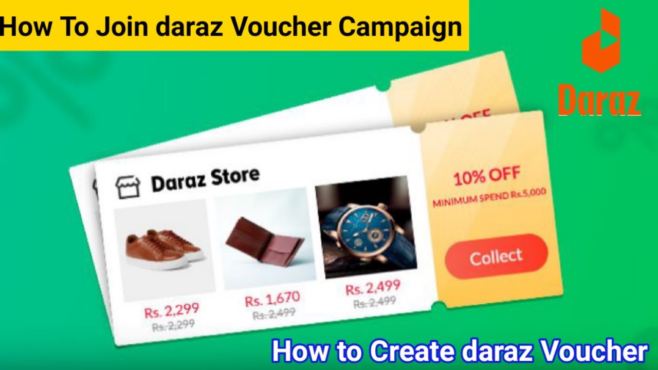 How to Create daraz Voucher and join Voucher Campaign|| Information 4 U ...