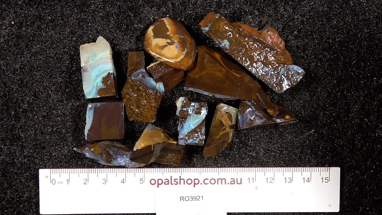 Ro3921 - Rough Boulder Opal offcuts Mixed Parcel - YouTube