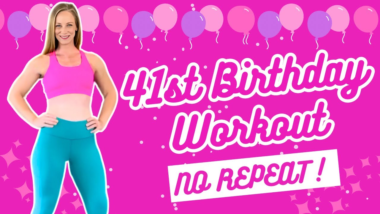41st BIRTHDAY WORKOUT! 41 MIN NO REPEAT WEIGHTS & CARDIO WORKOUT | All ...
