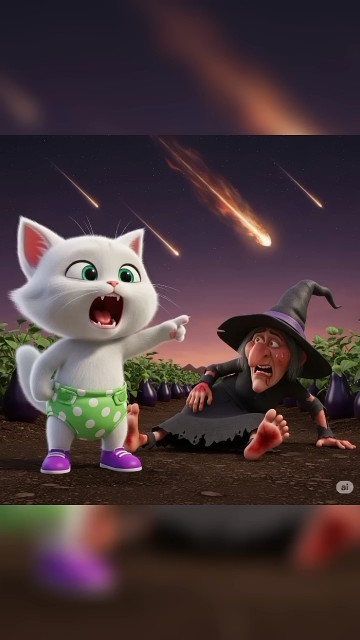 NENEK SIHIR KETIMPA METEOR #cutecat #kitten #kucinglucu #shorts - YouTube