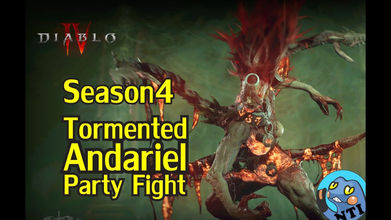 Diablo 4 - Tormented Andariel Party Fight (New Boss season 4) - YouTube