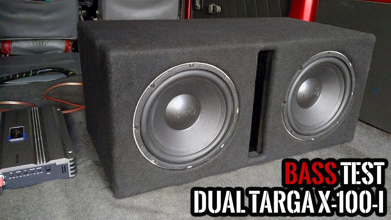 Dual Targa X-100-i 4Ω DVC 10" 300w Subwoofer Bass Test - YouTube