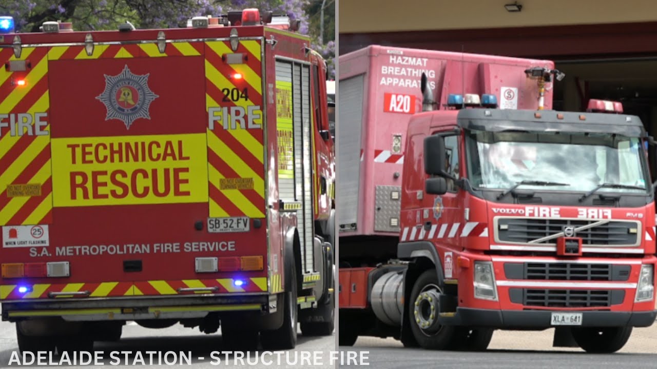Adelaide 204/206 || Responding to Confirmed Structure Fire - YouTube