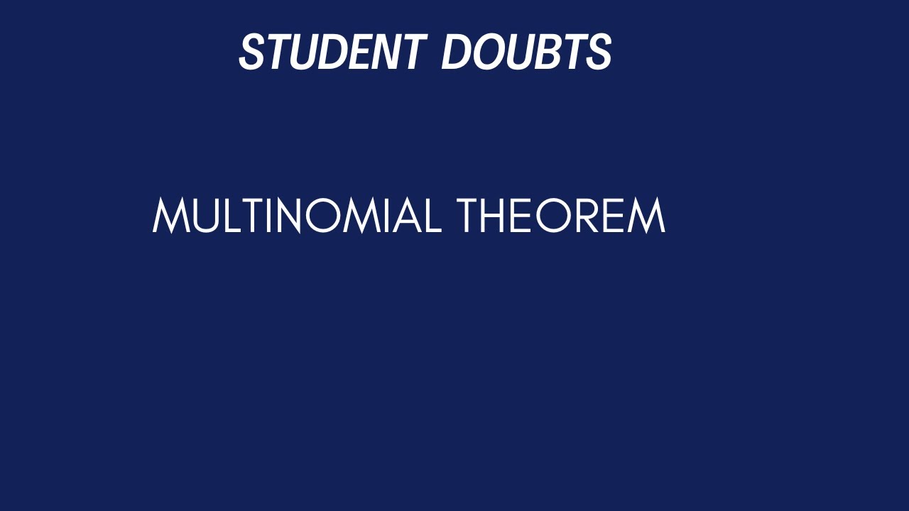 Tough Problem on Multinomial Theorem || JEE Advanced. - YouTube
