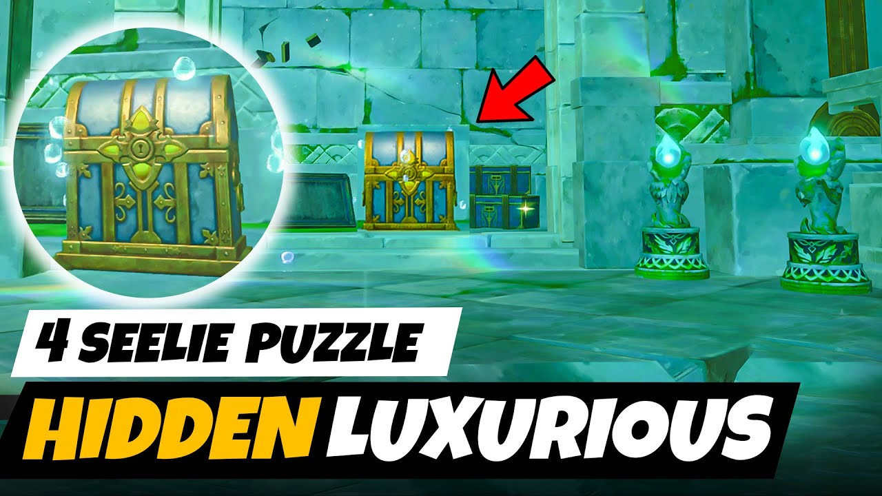 4 Seelie Location Luxurious Chest Puzzzle in Central Laboratory Ruins | Genshin Impact 4.1 - YouTube