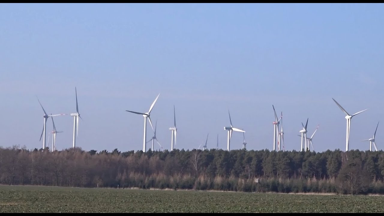 Wind farm tour with Enercon and Vestas wind turbines - YouTube