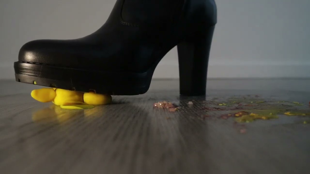high heel boots crush stomp clayman - YouTube