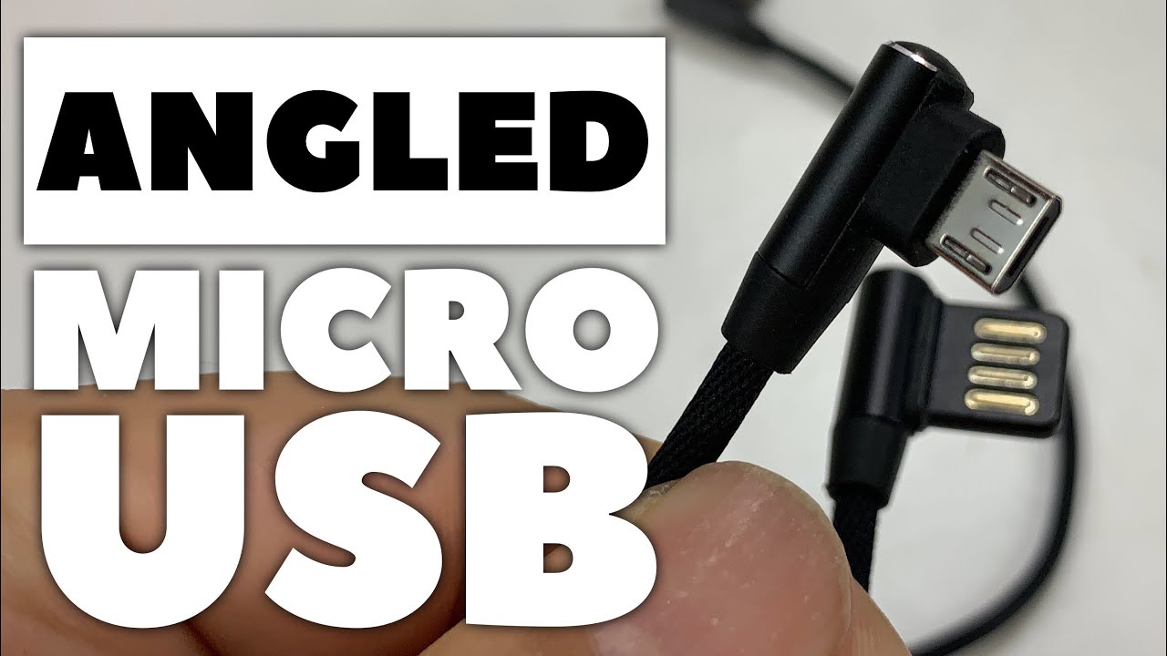 Micro USB Cable with Both Ends Angled - YouTube