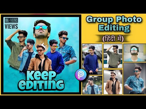 Group photo editing in Picsart | Multiple photos collage editing tutorial
