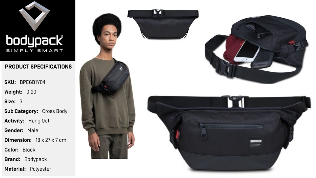 TAS BODYPACK STERLING 1.0 || CROSS BODY BODYPACK 3L || 920001767 - YouTube