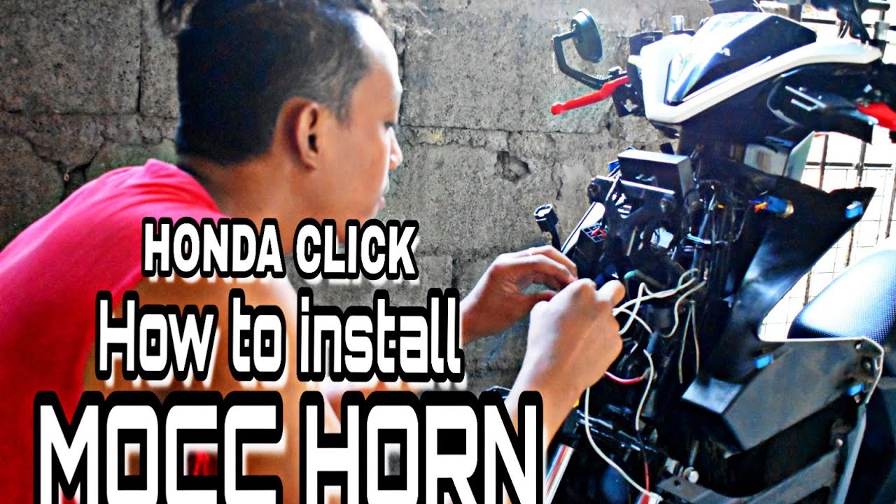 How to install MOCC Horn | DIY : Installed on Honda Click 150i v2 - YouTube