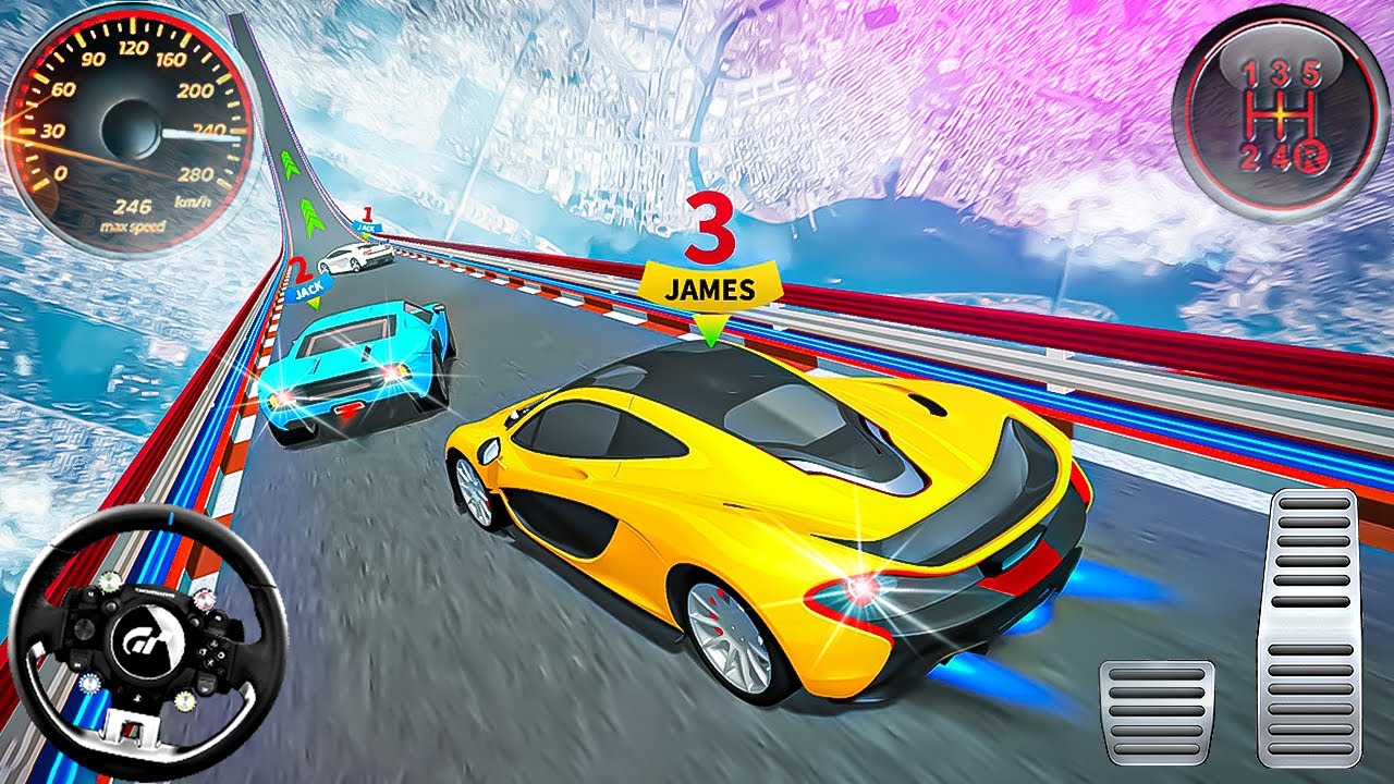 Mega Ramp Car Stunt Game - Crazy GT Stunt Car Racing - 3d car game #1 ...