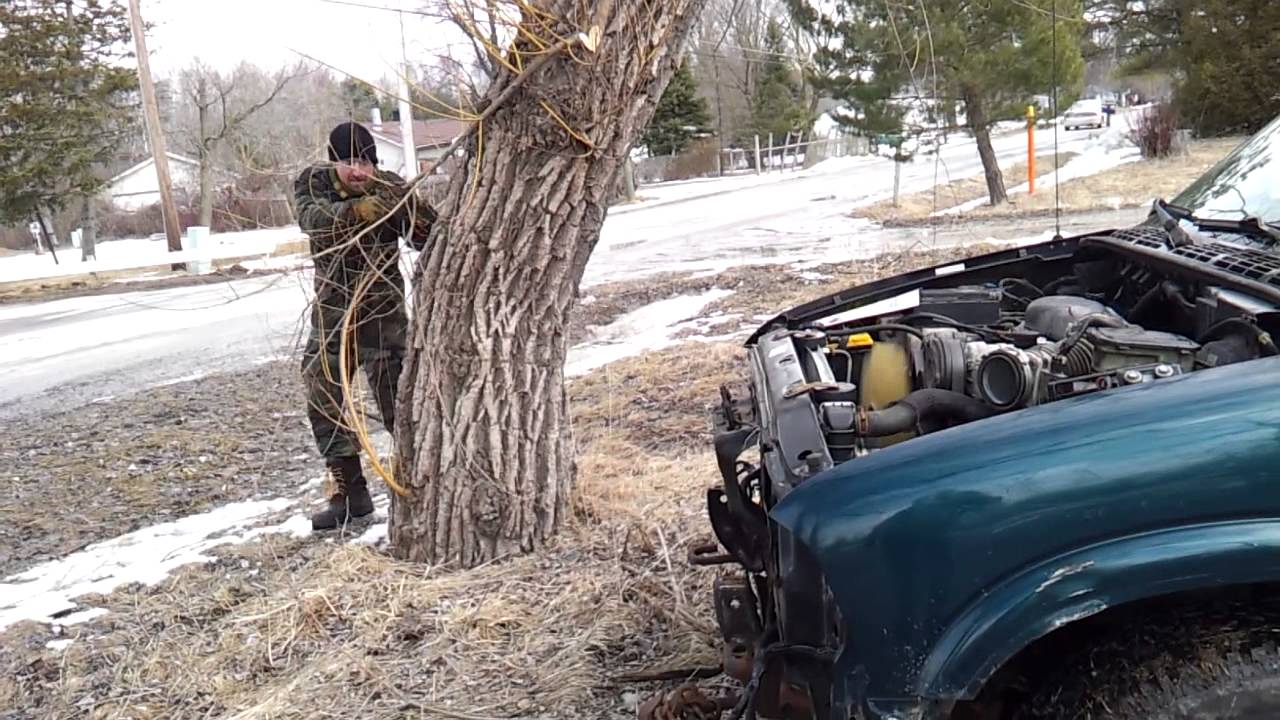 Redneck frame straightener - YouTube