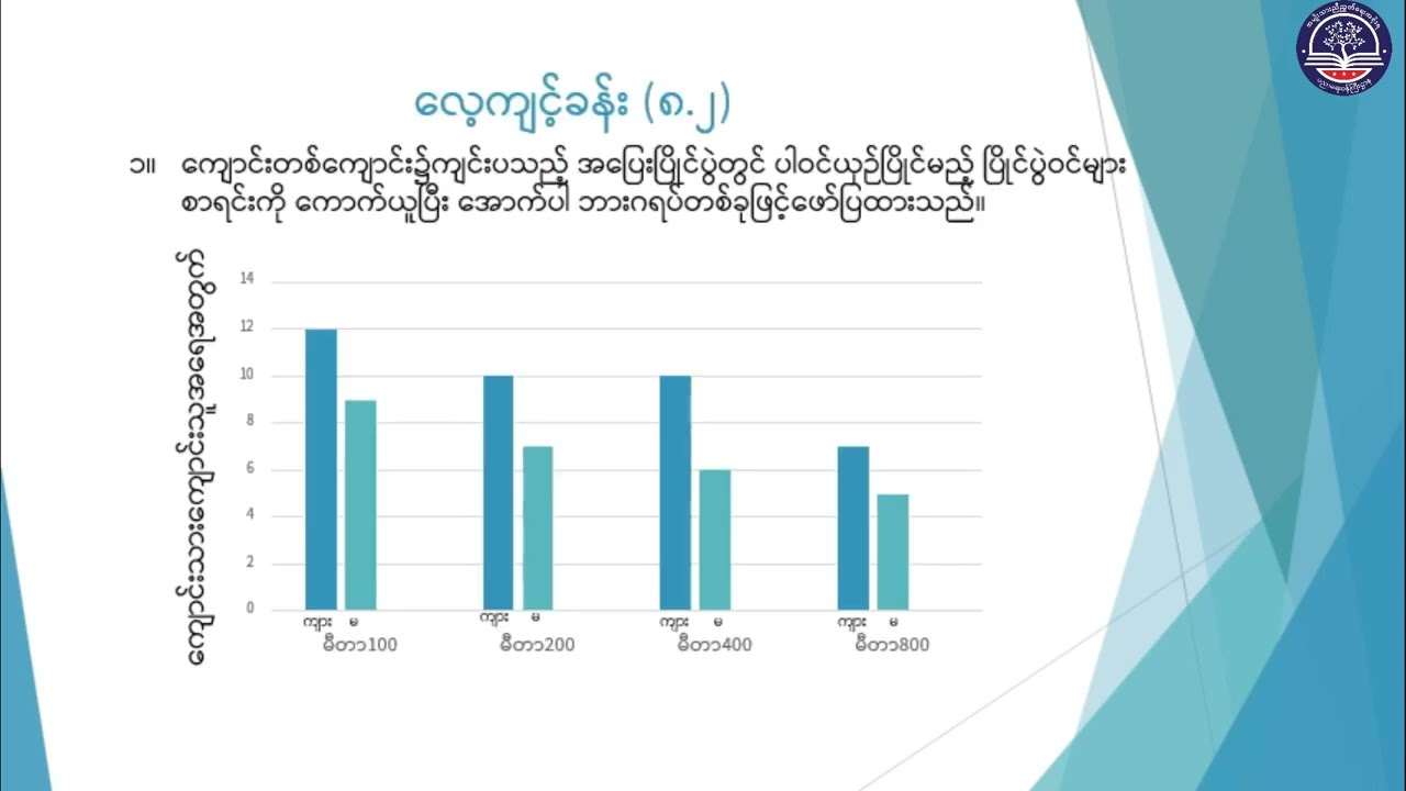 Grade 6 သင်္ချာအတွဲ ၁ ၊ အခန်း ၈ ၊ စာရင်းအင်းသင်္ချာအပိုင်း ၃ စာမျက