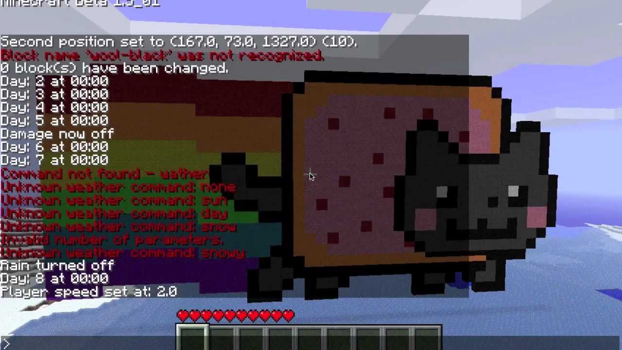 Minecraft Giant Nyan Cat Pixel Art Speed Build - YouTube