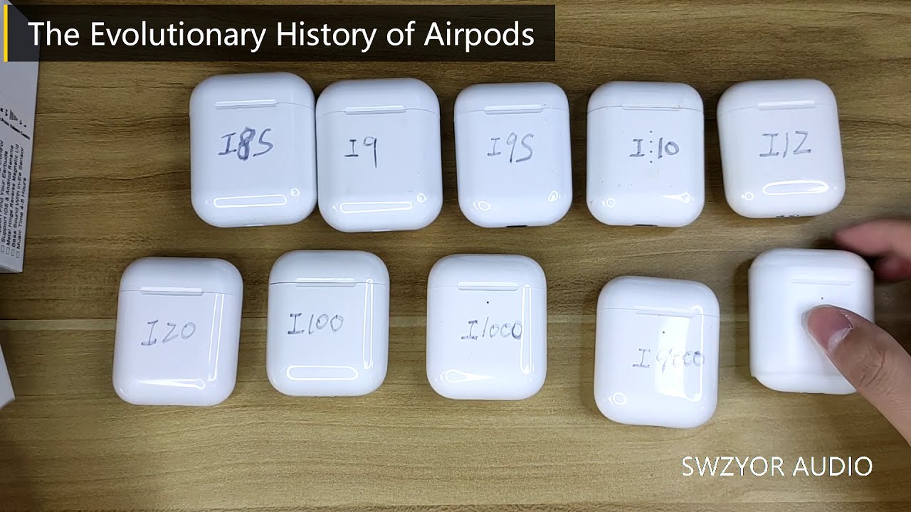 2018-2020 Airpods Evolution History - i8s i9 i9s i10 i12 i20 i30 i60 ...