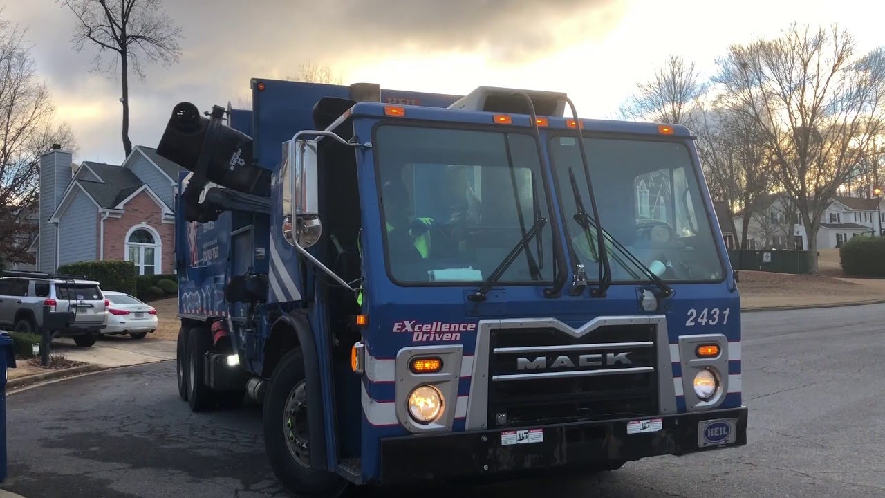 Republic services: heil multitask side loader - YouTube