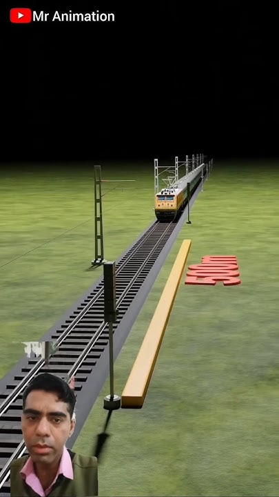Indian Railway 🚂 Auto signal 🚦 system work 3 D Animation work train running on track system ...