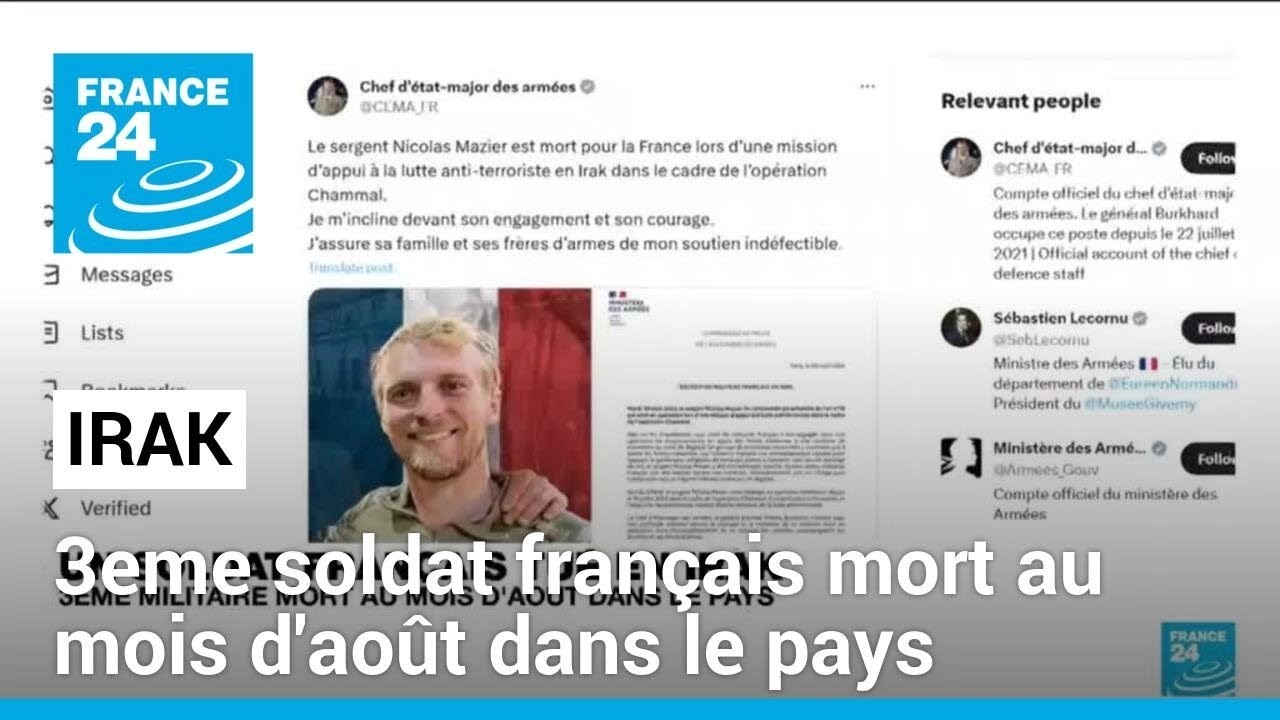 Un soldat français mort en Irak : 3eme militaire mort au mois d'août ...