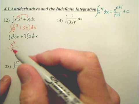 4.1a1 Antiderivatives and Indefinite Integration - Calculus - YouTube