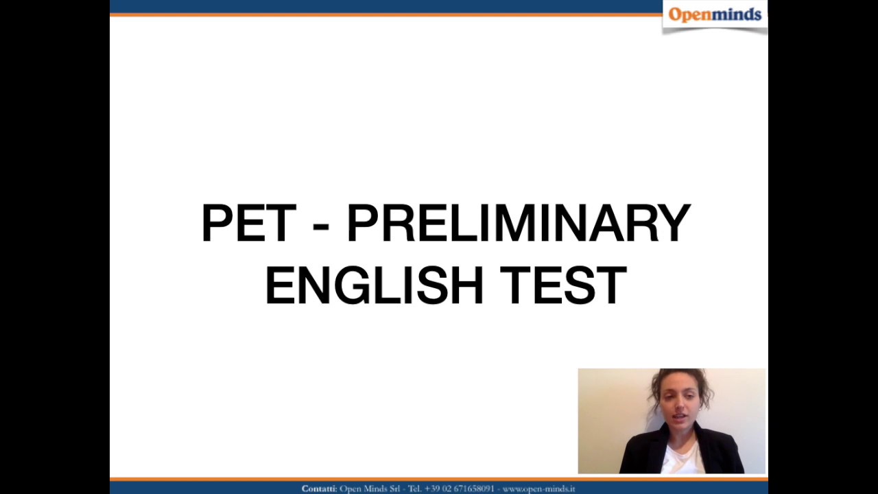 Certificato Inglese B1 - PET di Cambridge - YouTube
