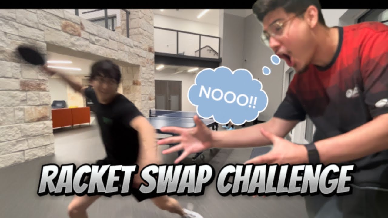 RACKET SWAP CHALLENGE - He broke my paddle?! - YouTube