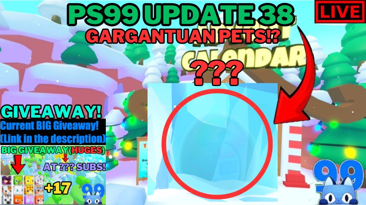 🔴LIVE: Pet Simulator 99 | Update 38 - GARGANTUAN Christmas Update with ...