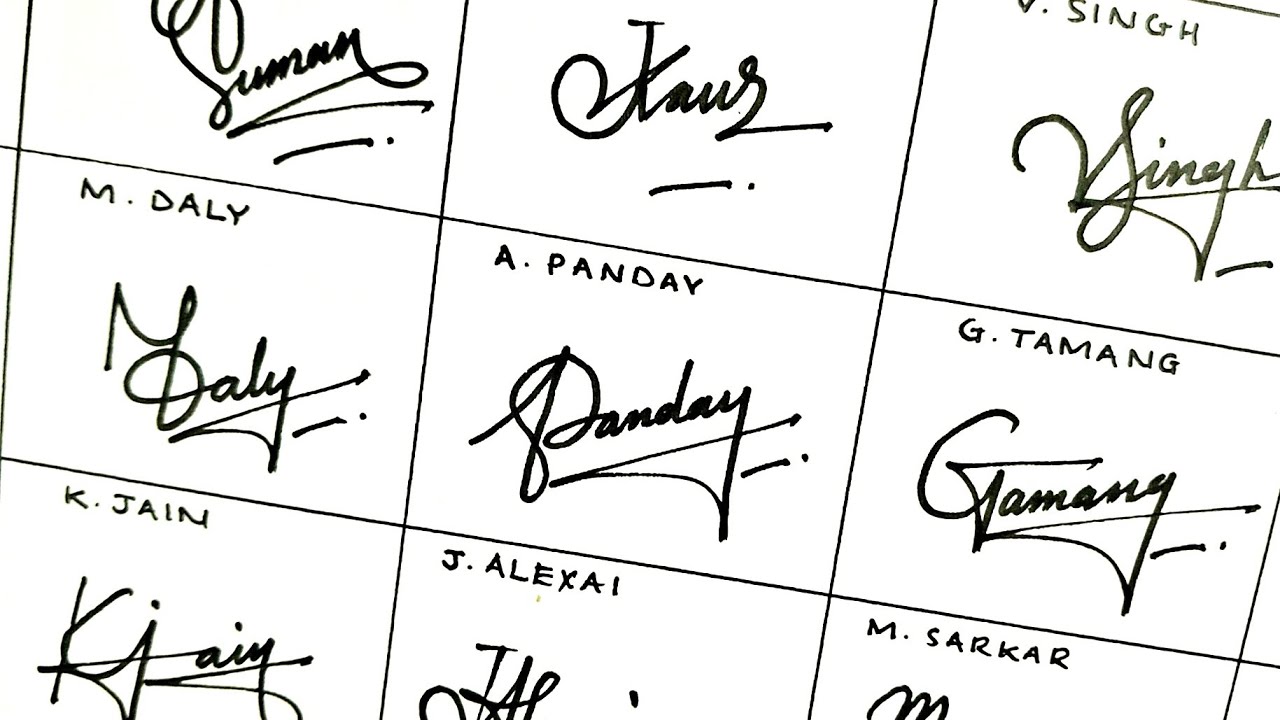 (PART-5) How to draw Short signature 😍| Calligraphy Signature tips ...