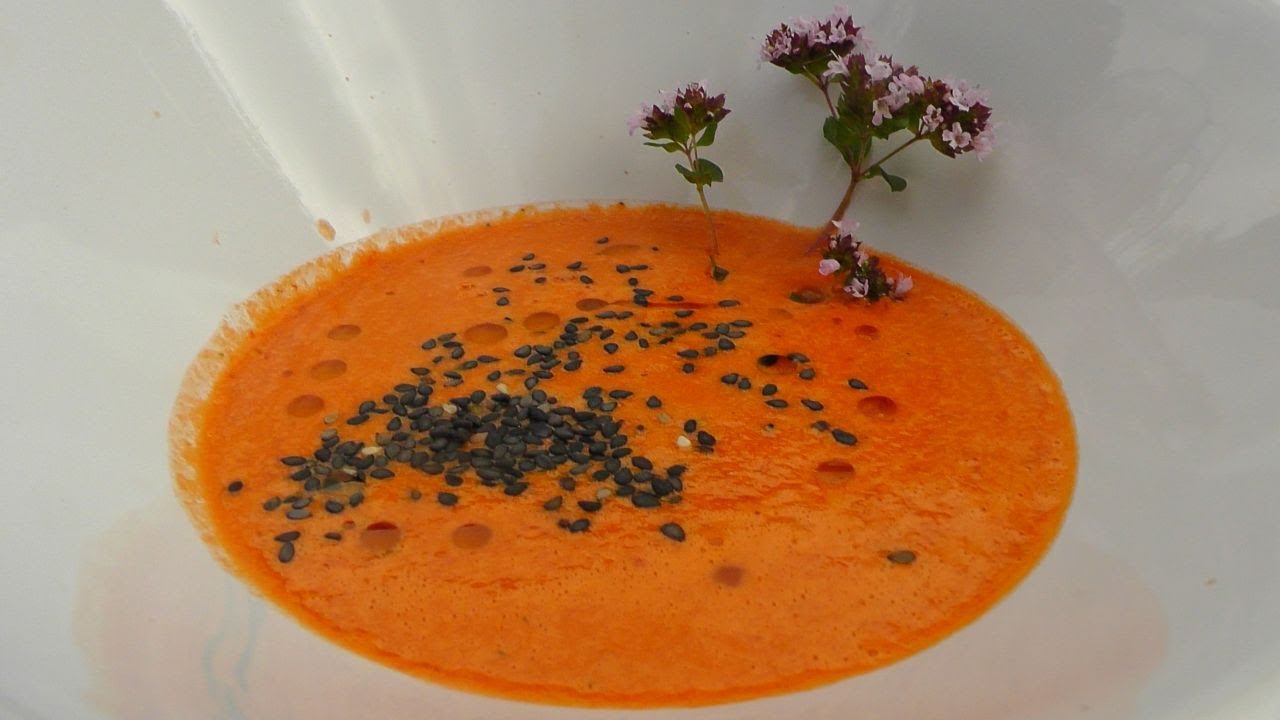 Kalte Paprikasuppe Rezept Vegan Und Rohkost Der Bio Koch 525 Youtube