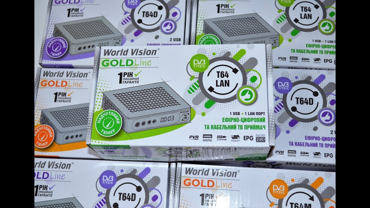 Мега Новинка 2019 года! Тюнер Т2 WORLD VISION T64M (T64D, T64LAN ...