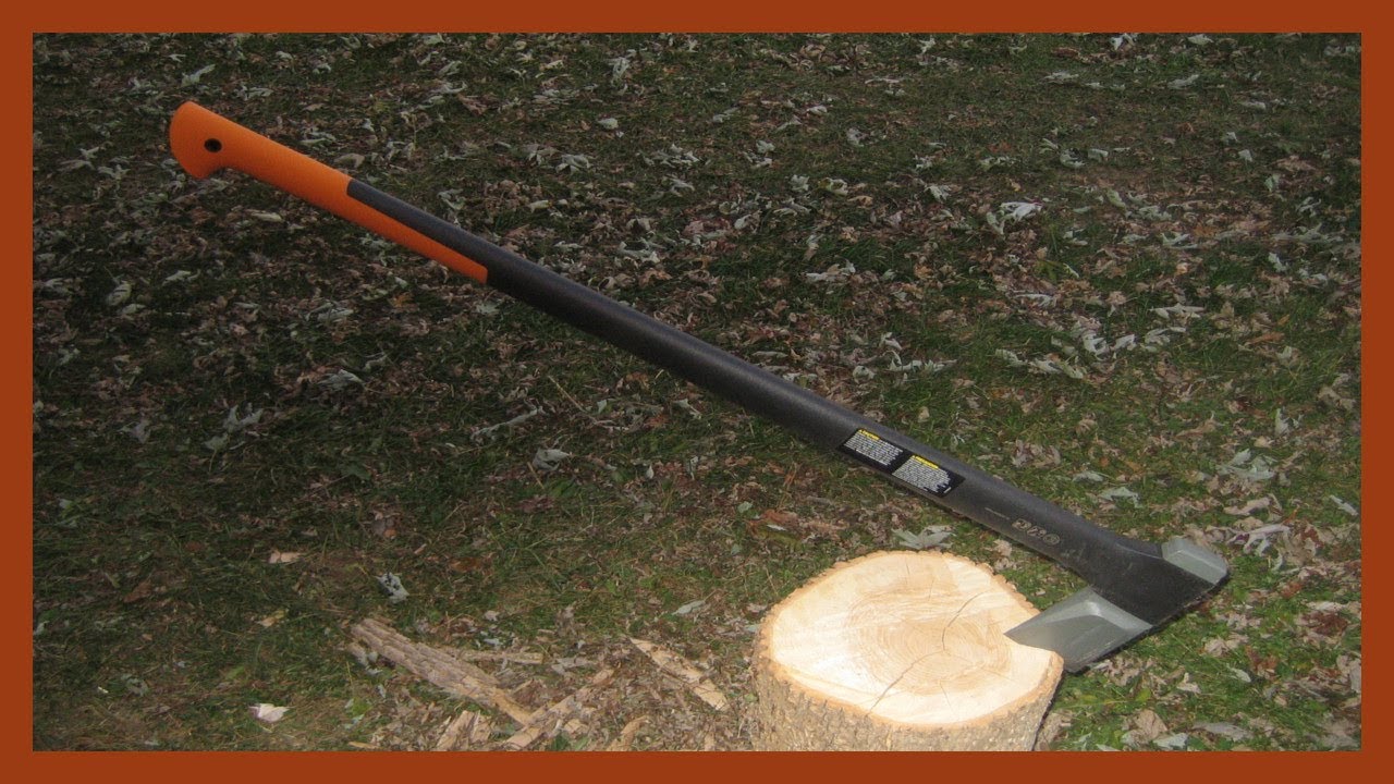 Fiskars X27 super splitting ax replacing my traditional maul. - YouTube