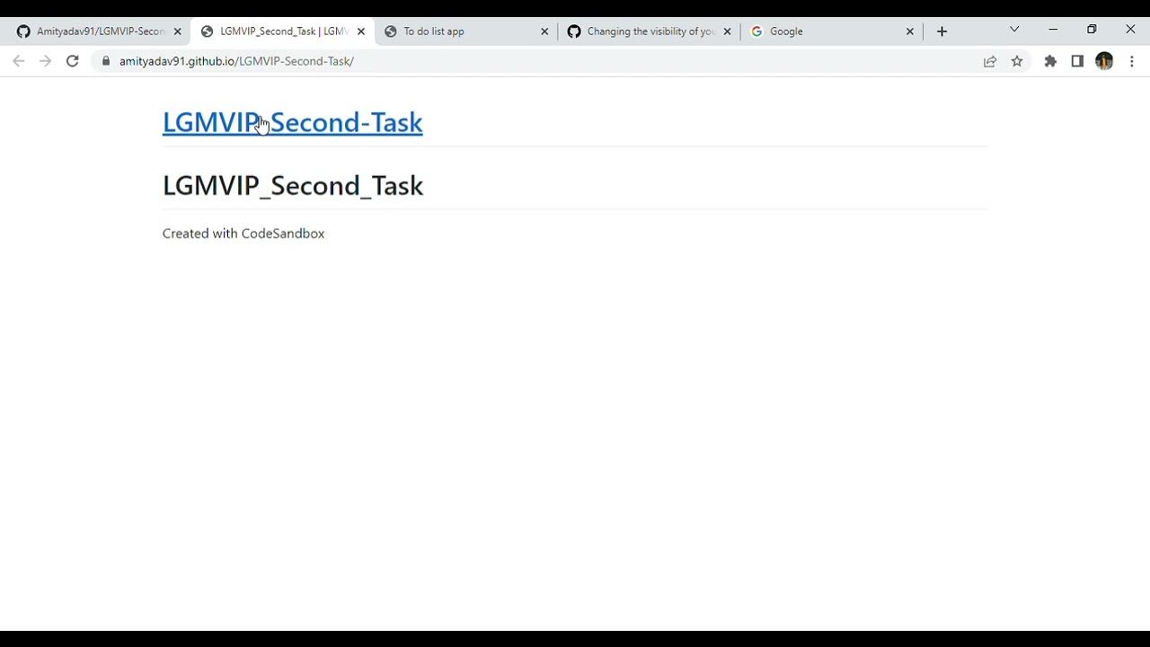 LGMVIP- Second -Task - YouTube