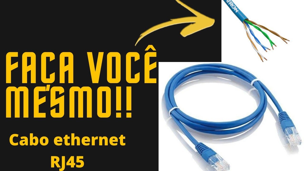 como montar fácil cabo ethernet? cabo de rede internet RJ45 Faça você ...