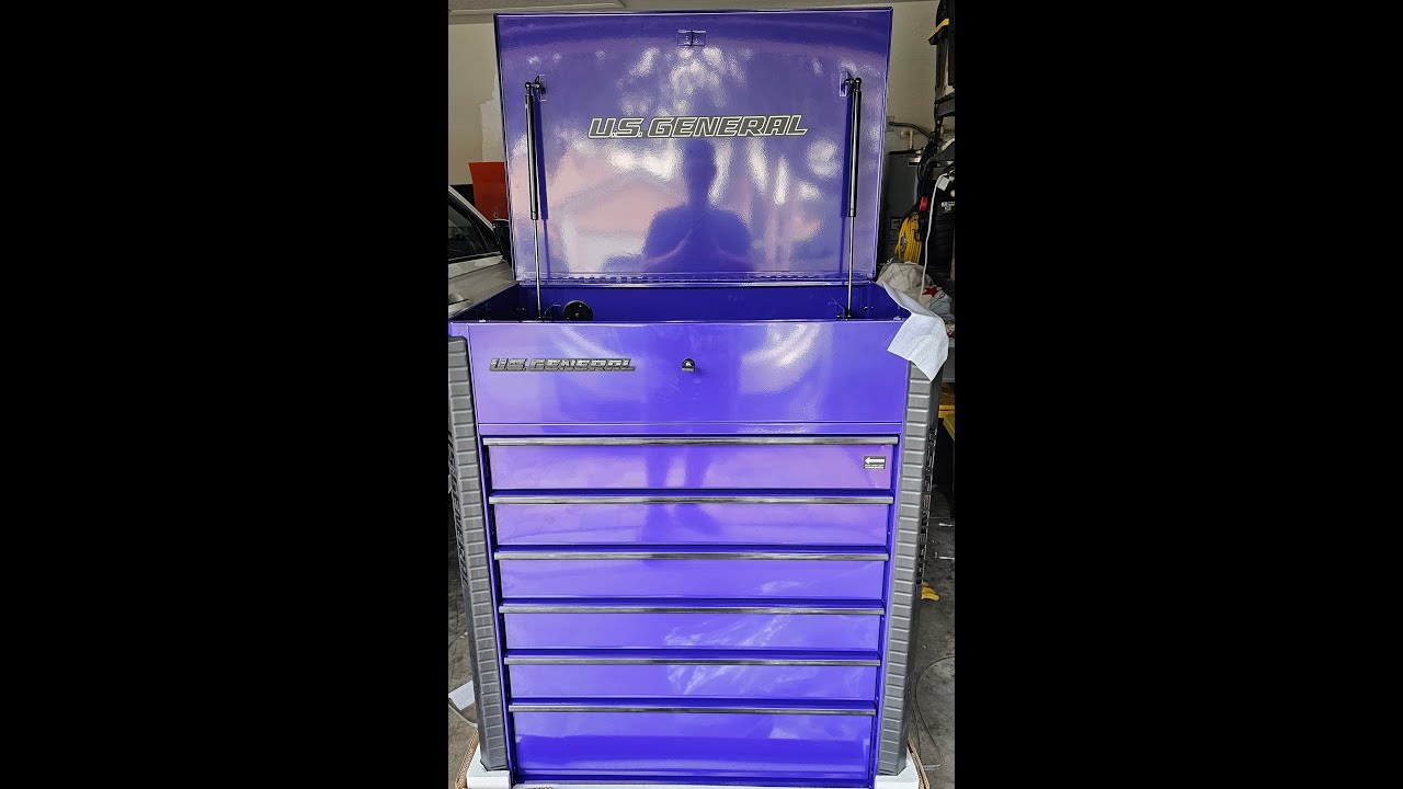 Purple U.S. GENERAL 34" - 6 Drawer, Full Bank Service Cart. (Not ...
