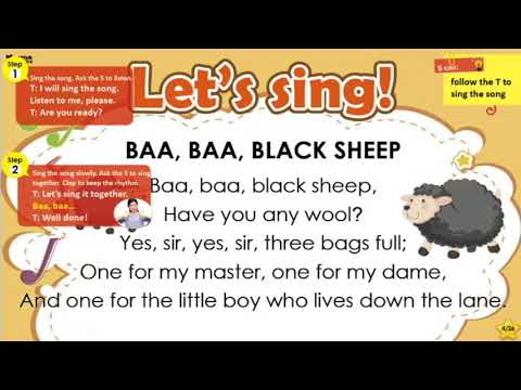 Baa, Baa, Black Sheep 51Talk song with Lyrics | Joanna Jones - YouTube
