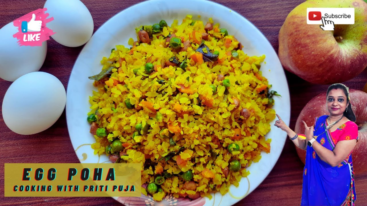 अंडा पोहा | Egg Poha Recipe | Egg kanda Poha | How to Make Egg Poha ...