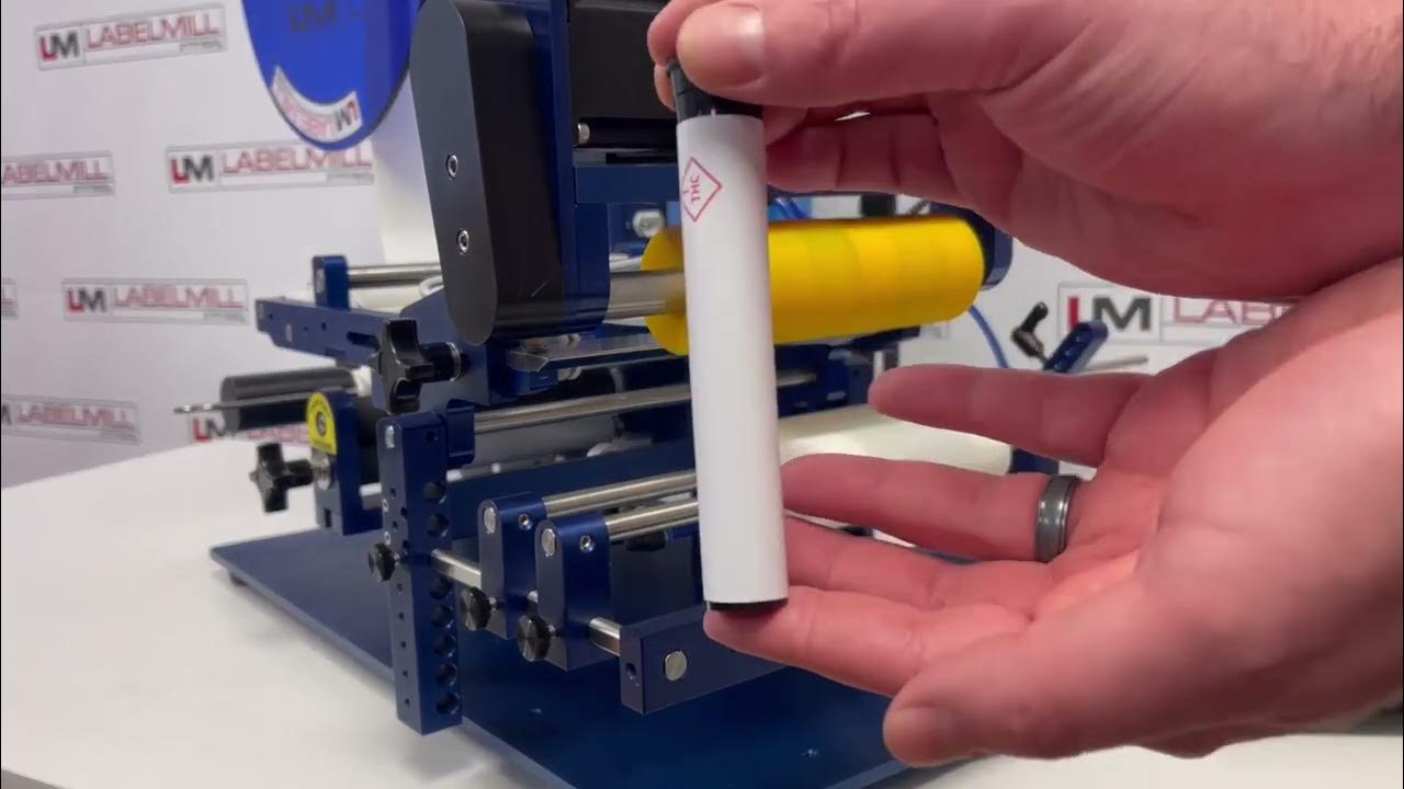 LabelMill LM1012 Table-Top Semi-Automatic Label Applicator System for Tapered Pre-Roll Tubes ...