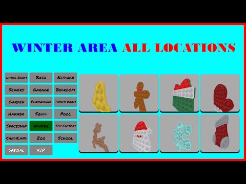 Winter Area - All Fidget locations - Epic Fidget Hunt [Pop It] [Roblox]