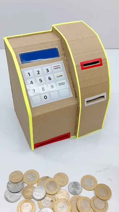 Coin ATM Machine. How to make ATM Machine using Cardboard at home ...