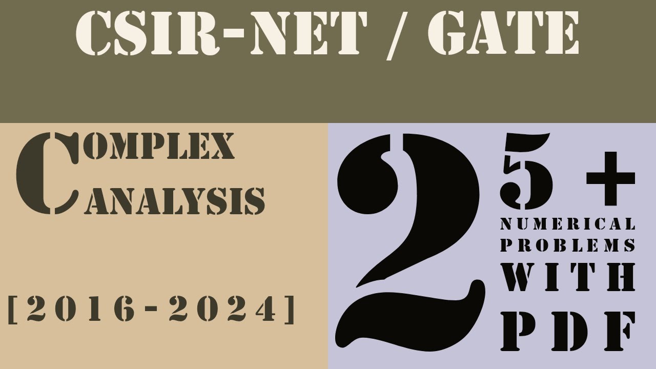 Numerical Problems From Complex Analysis For Csir Ugc Net Physics Aspirantsmspriyanka Part 2