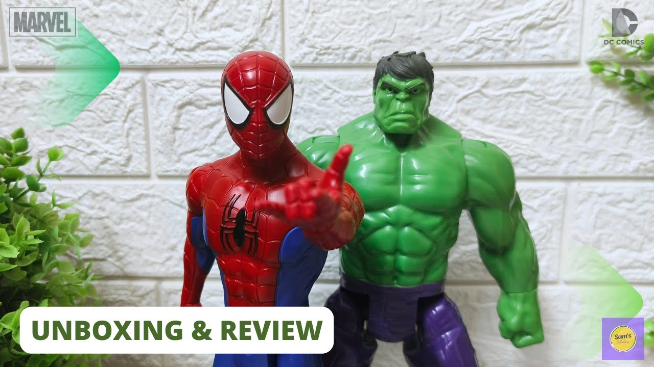 Spider-Man & Hulk Action Figure Unboxing & Review | Hasbro | 12 Inch ...